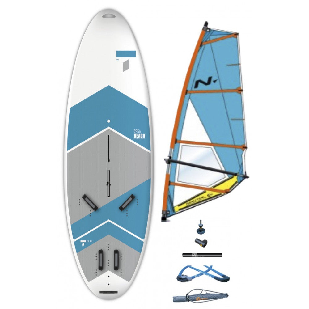 Tahe beach 225d tough tec windsurfer med sværd komplet m/nova rig – Frozen Palm Tree